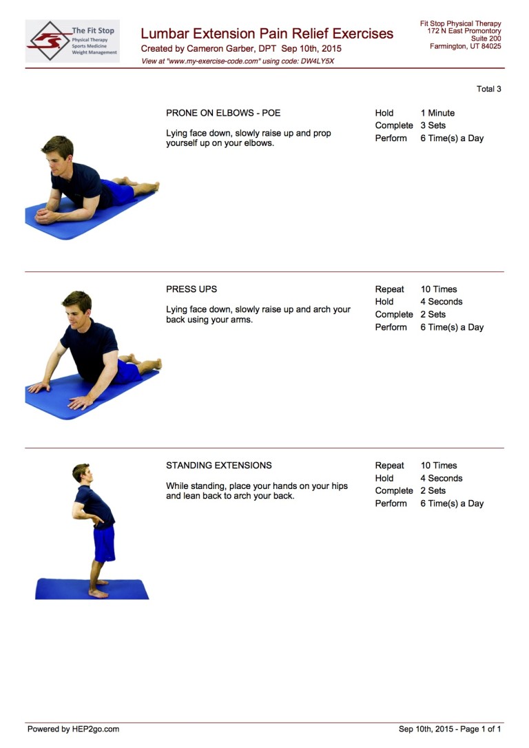 Exercises to Decrease Back Pain | Fit Stop Physical Therapy